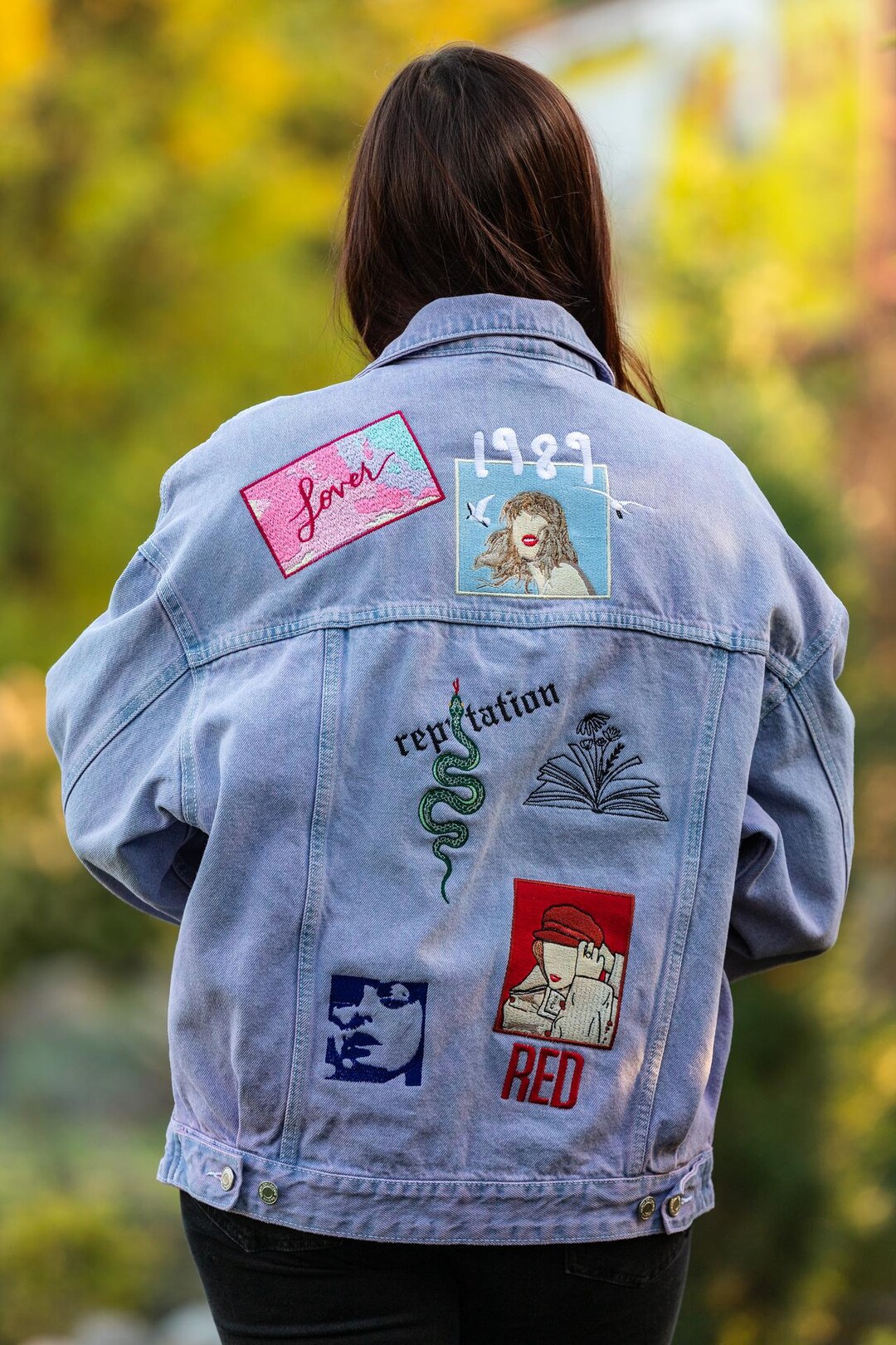 Custom Embroidered Denim Jacket Taylor Swift Ispired, Unique Embroidery Gift for Swiftie. - Etsy