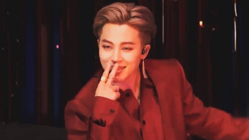 BTS Park Jimin Inspired Red Suit Filter Performance Earring | Etsy