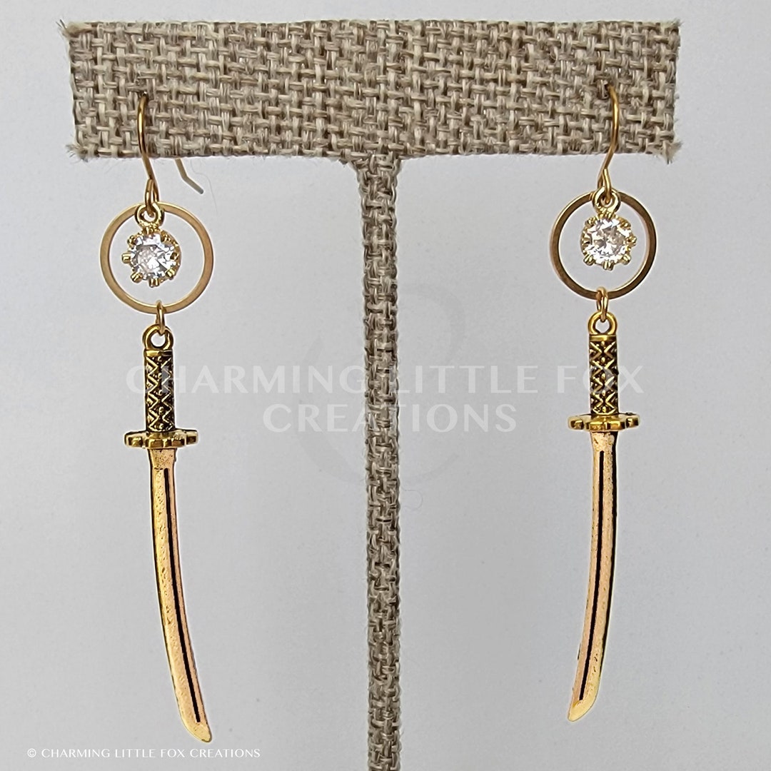 Agustd Inspired Daechwita Gold Sword Earrings, GSWORD, BTS Inspired ...