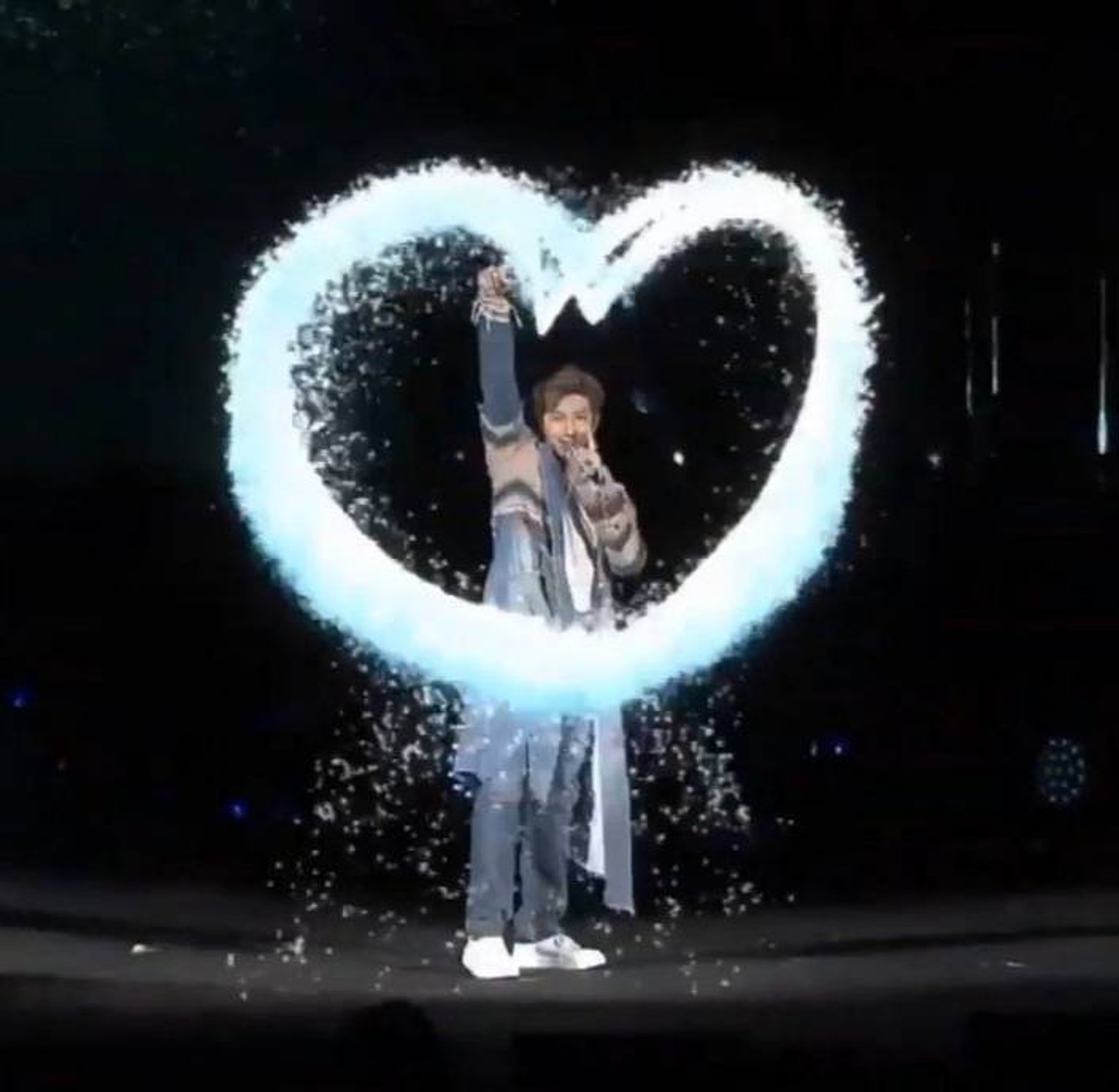 BTS Kim Namjoon RM Inspired Sterling Silver Moon and Heart | Etsy