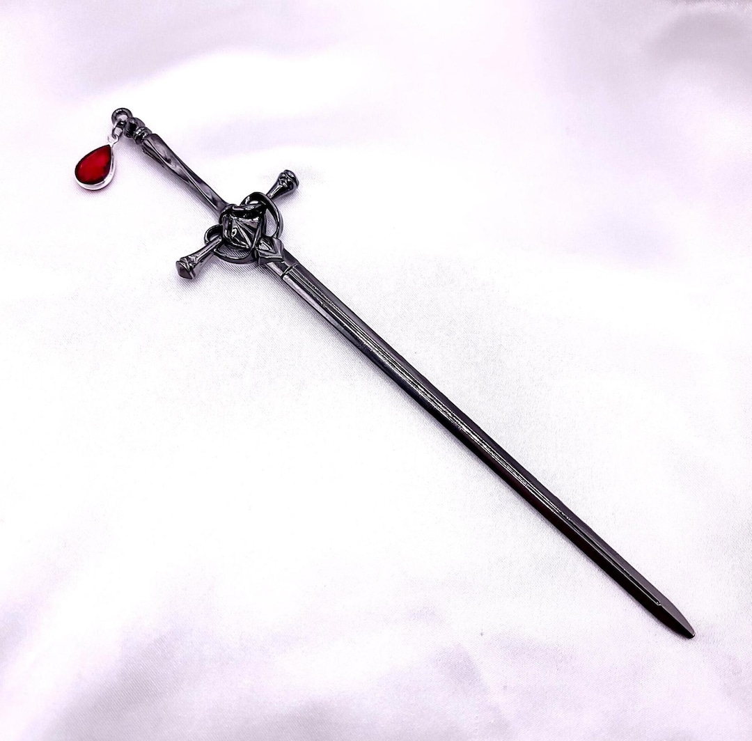 Gunmetal Black Long Sword Style Hair Stick, 9 Inch, for Thick Hair - Etsy