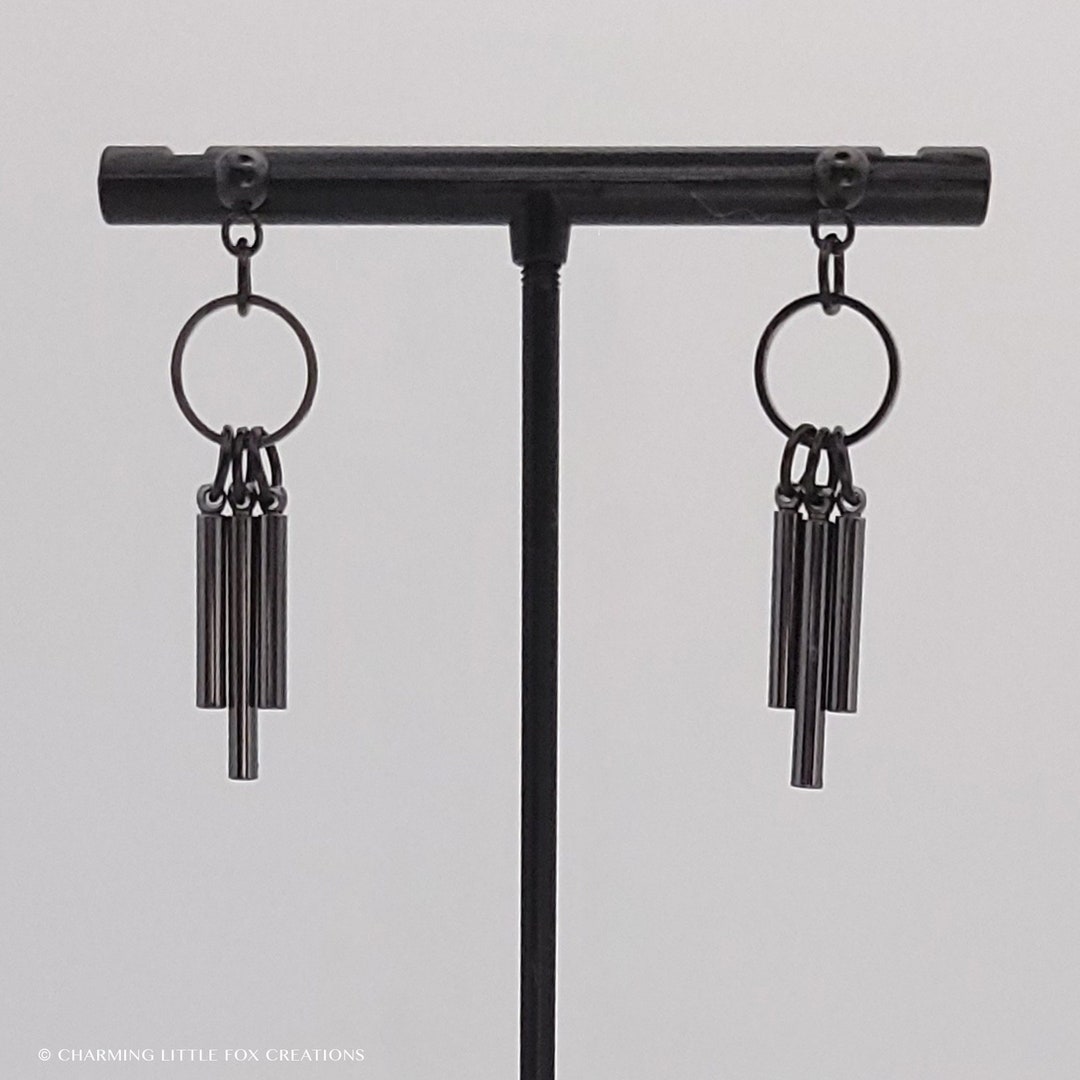 Jimin Inspired Black Idol Earring, Hypoallergenic, Clip on Option ...