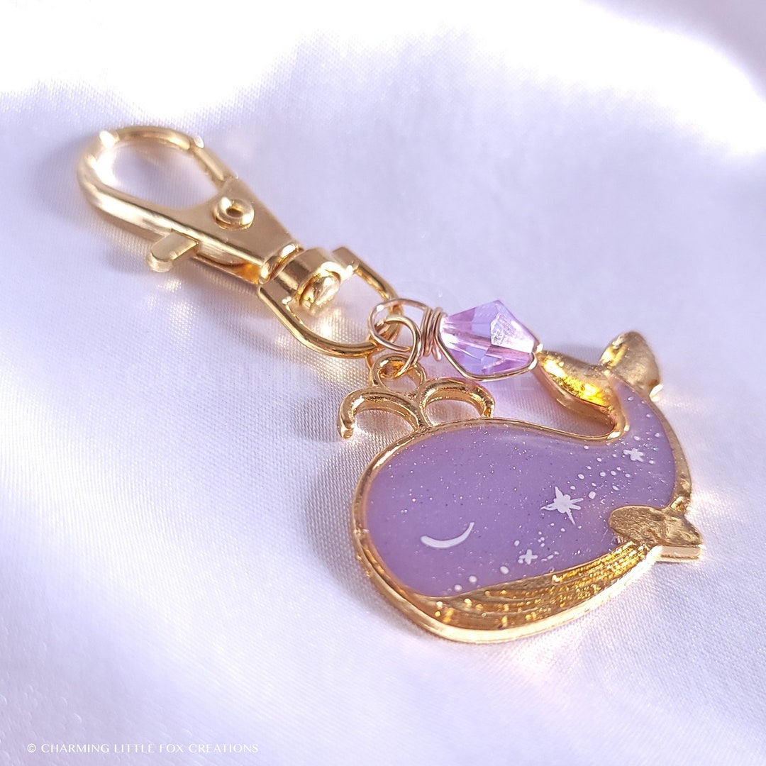 Purple and Gold Whale Keychain, Whalien Inspired, BTS ARMY Keychain - Etsy