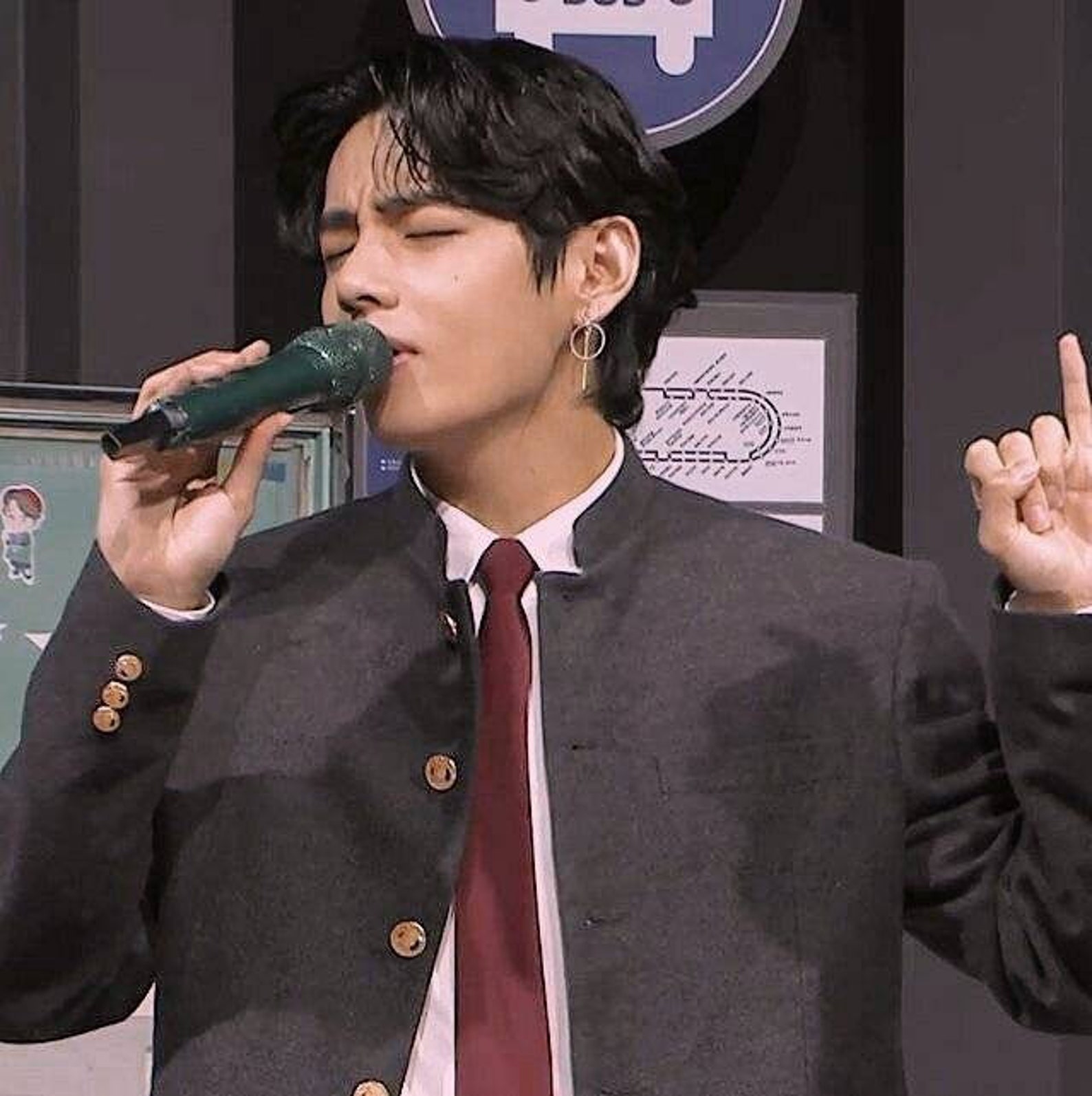 BTS Bang Bang Con V Kim Taehyung Inspired Circle Dangle | Etsy