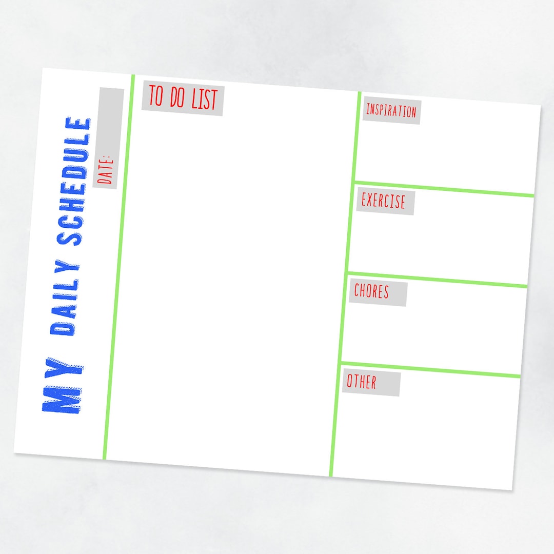 Homeschool Daily Planner Printable Kids Daily Planner Quarantine School ...