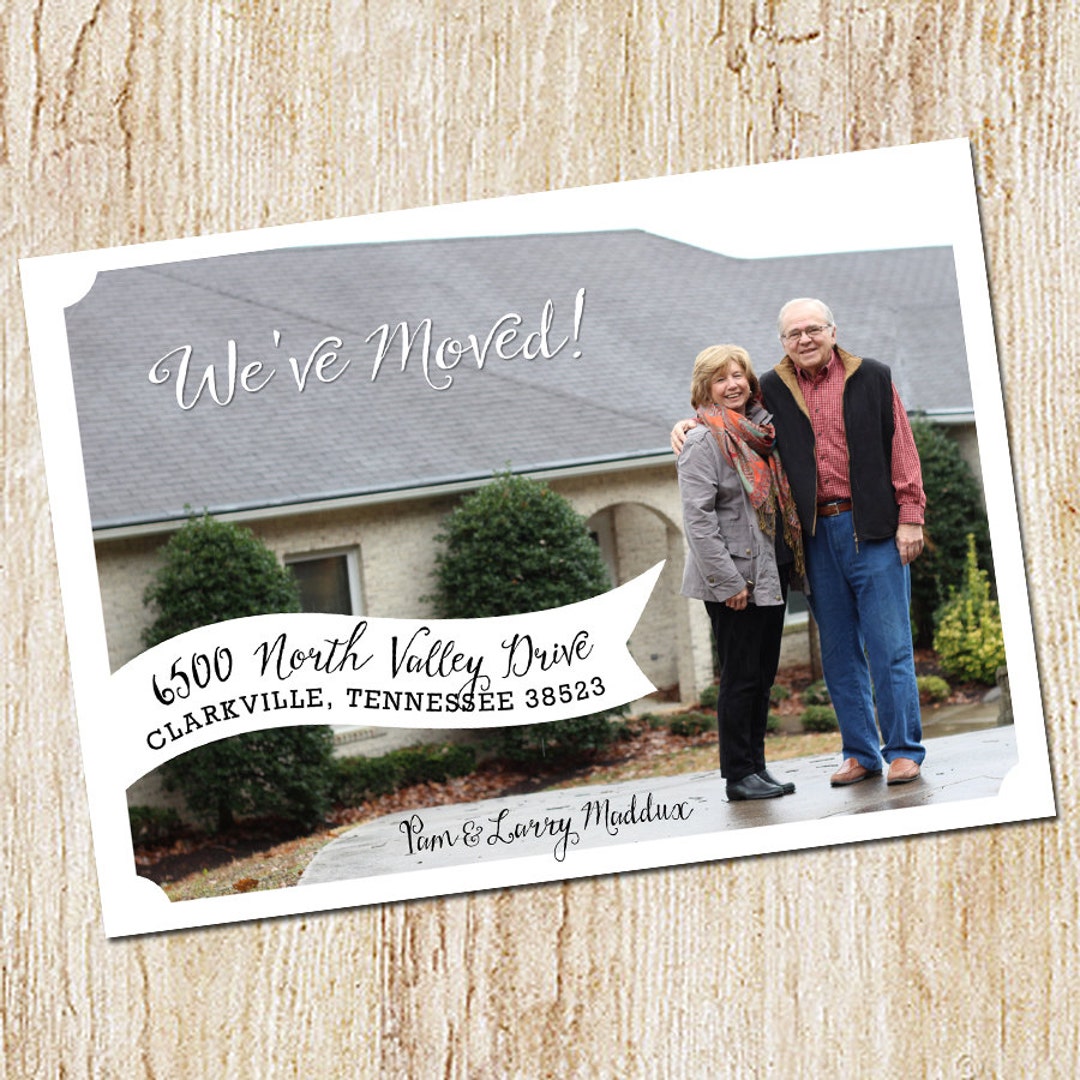 Photo Moving Card Digital File- Custom Moving Announcement - Digital ...