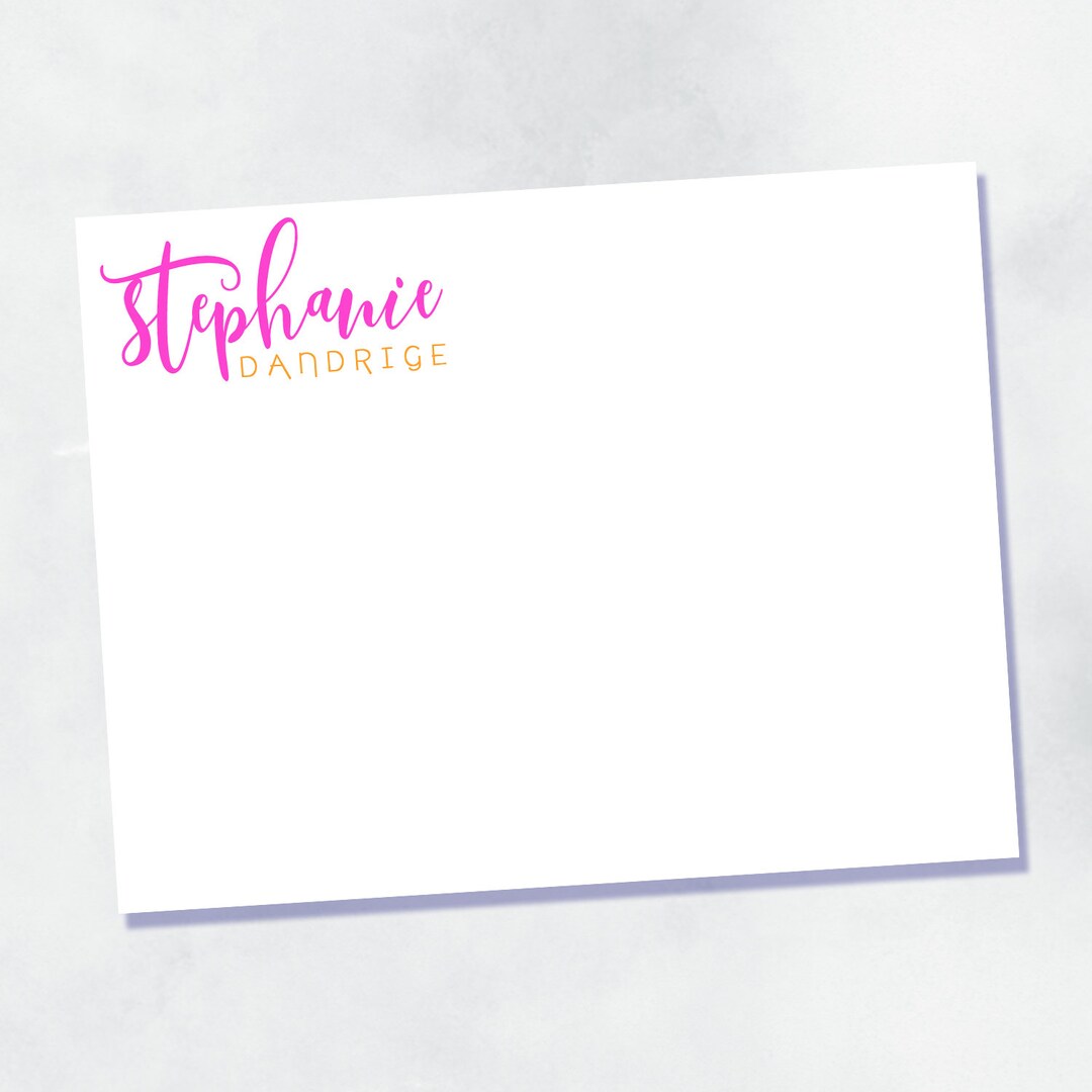 Note Cards - Flat Note Cards - Personalized Note Cards - Notecards ...