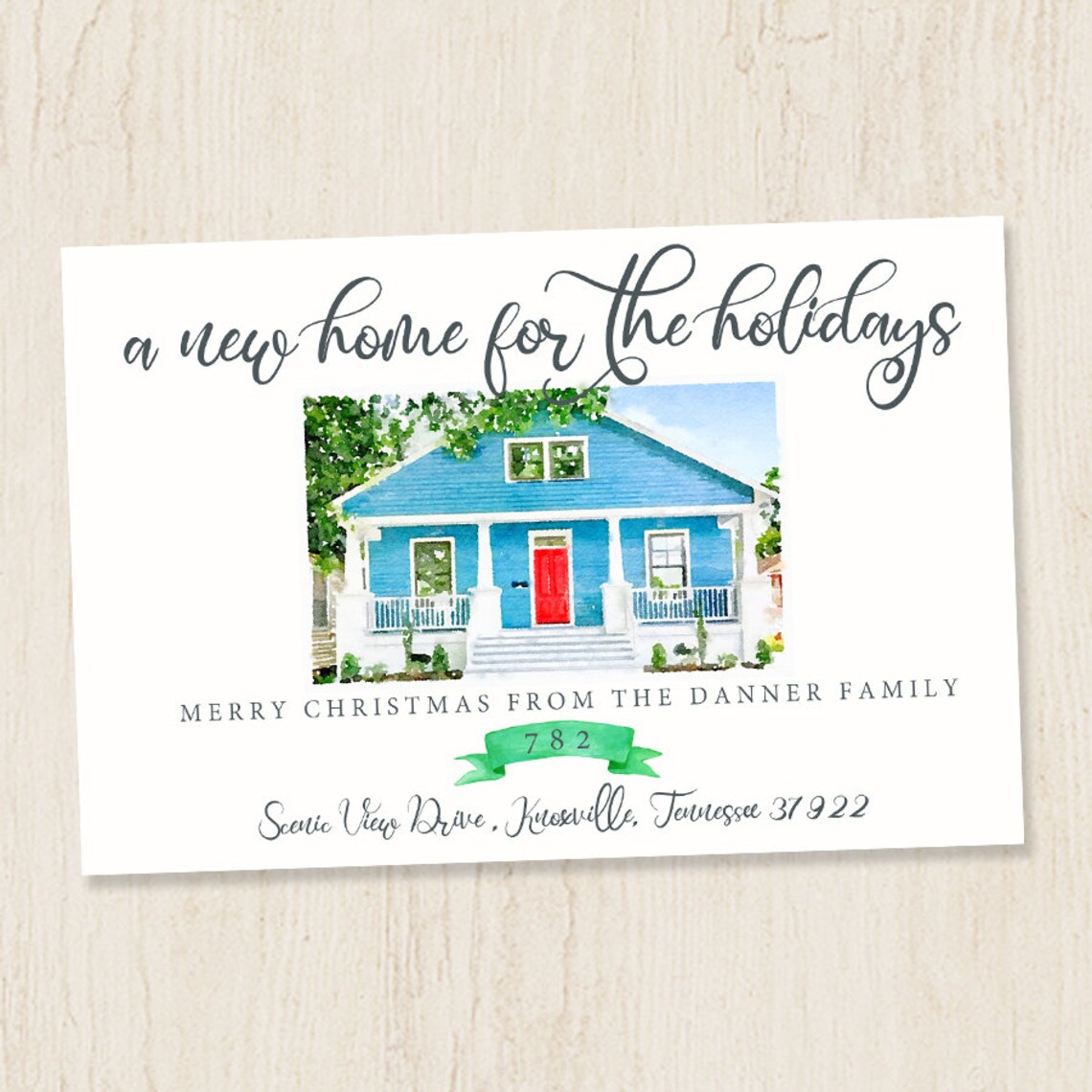Christmas Moving Card Holiday Moving Watercolor Moving - Etsy