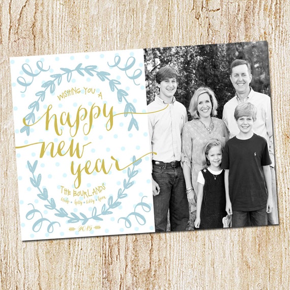 Photo New Years Card Digital File or Printed Cards Photo - Etsy