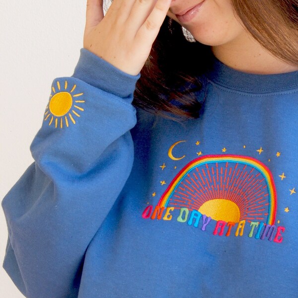 Embroidery Affirmation Sweatshirt - Etsy