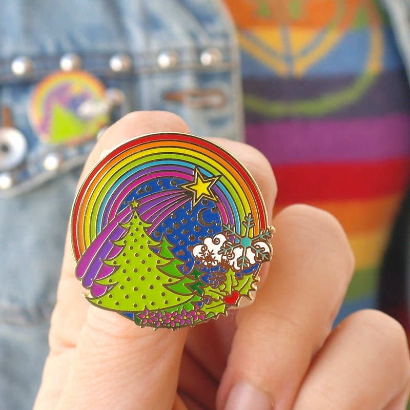 Christmas Enamel Pin - Etsy