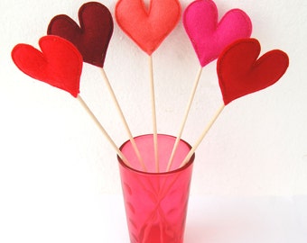 Hearts on a stick | Etsy