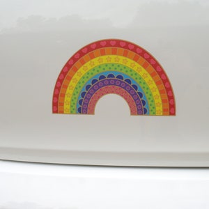 Large Rainbow Sticker A Happy Rainbow Sticker for Use as a - Etsy