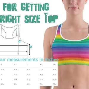 Rainbow Stripes Sports Bra A Racerback Rainbow Sports Bra in My ...