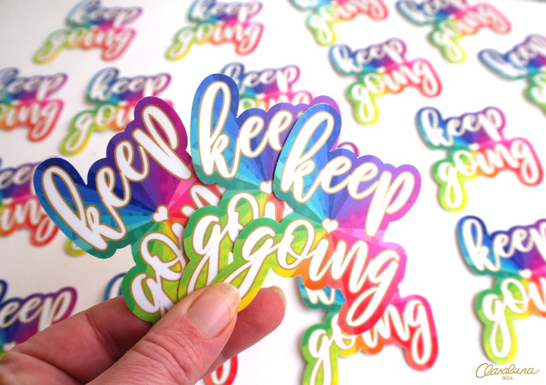 Keep Going Vinyl Sticker A Motivational Sticker With a | Etsy