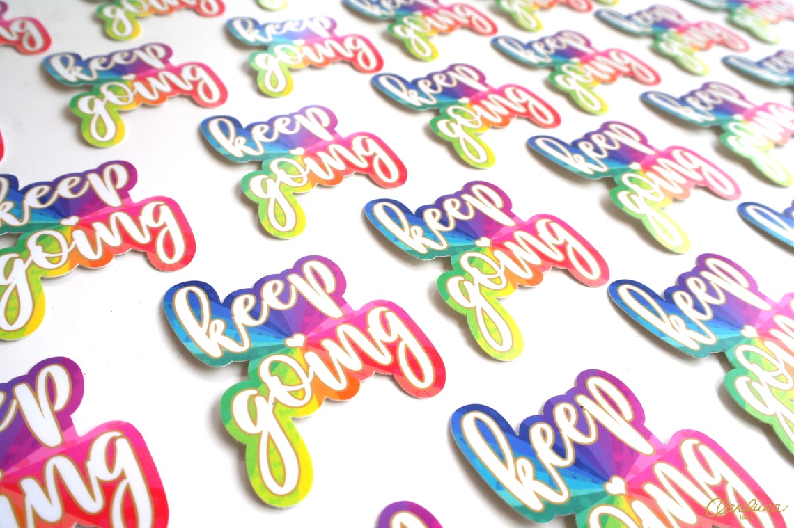 Keep Going Vinyl Sticker A Motivational Sticker With a | Etsy