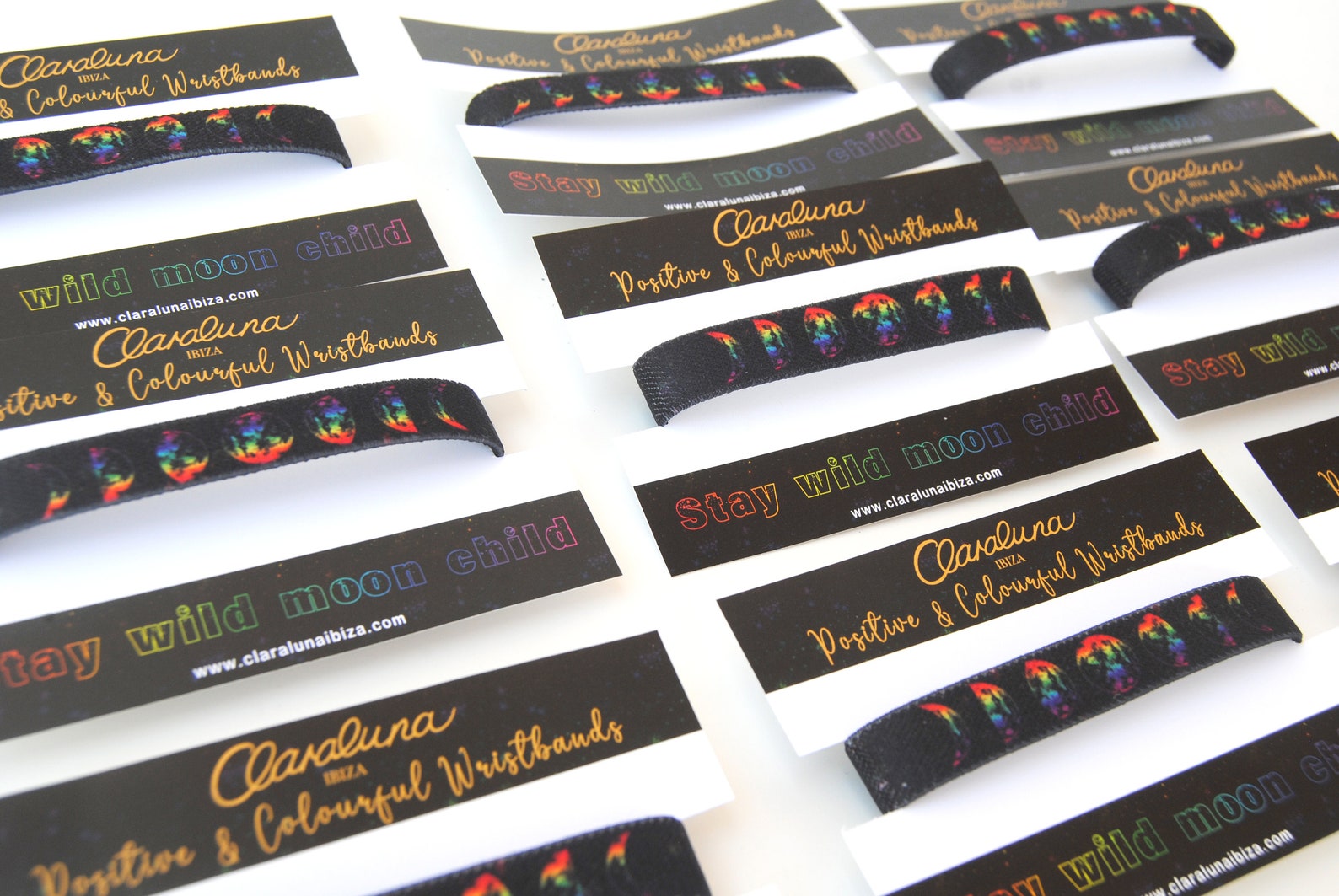 Moon Phases Wristband A Positive Affirmation Rainbow & Black - Etsy