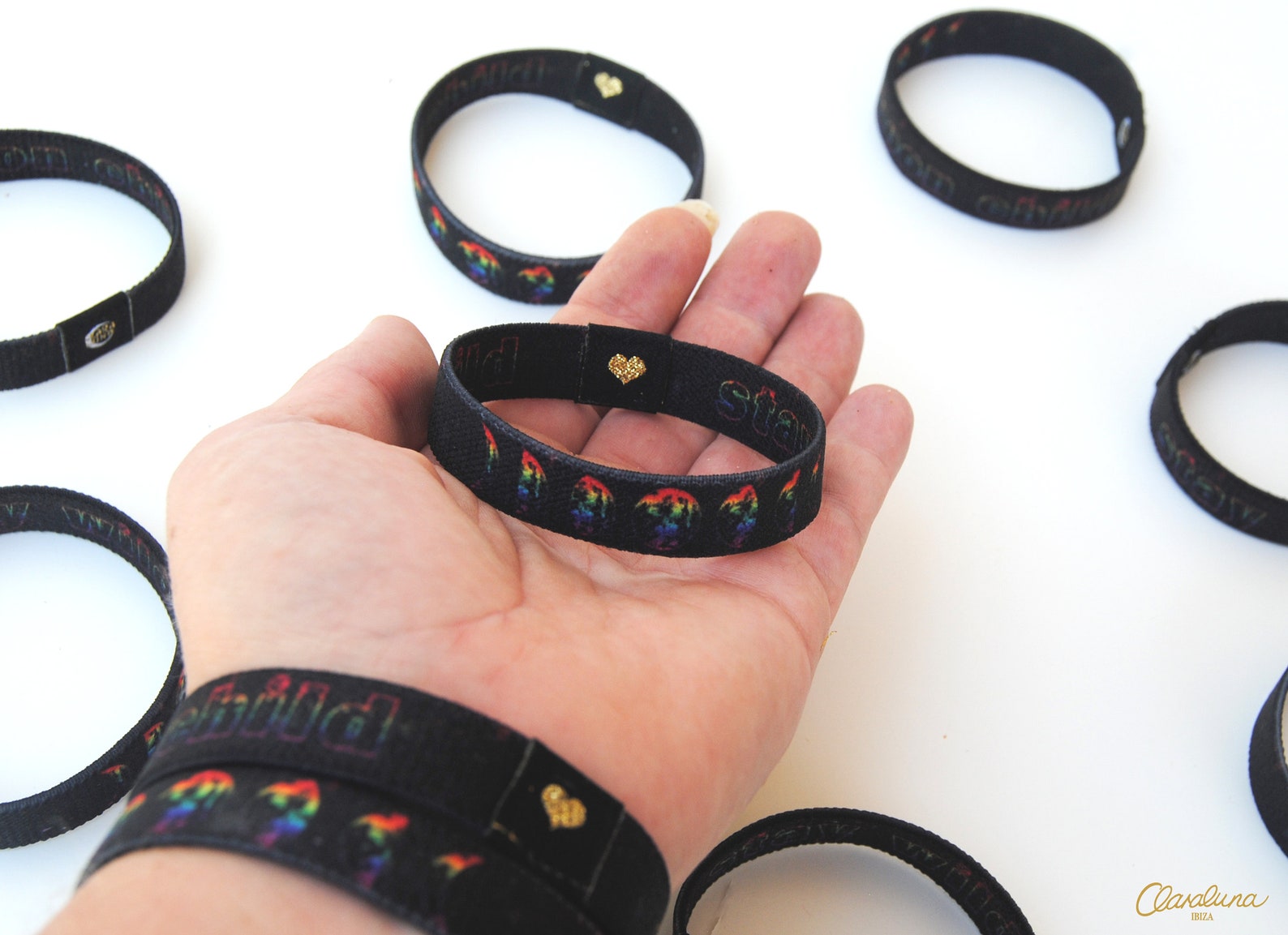 Moon Phases Wristband A Positive Affirmation Rainbow & Black - Etsy