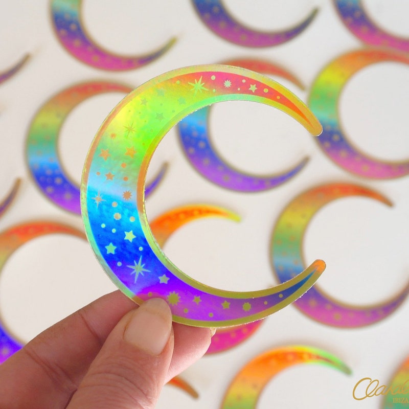 Crescent Moon Decal - Etsy