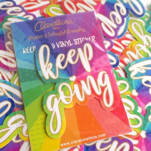 Keep Going Vinyl Sticker A Motivational Sticker With a - Etsy