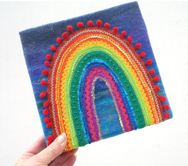 Happy Rainbow of Hope A Happy Applique Rainbow on Handmade - Etsy