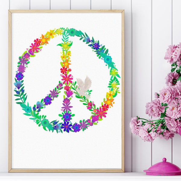 Peace Sign Poster - Etsy