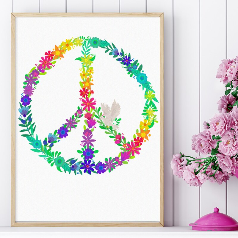 Peace Sign Poster - Etsy