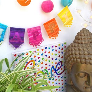 Rainbow Pennant Flags Positive Applique Flags With the Word - Etsy