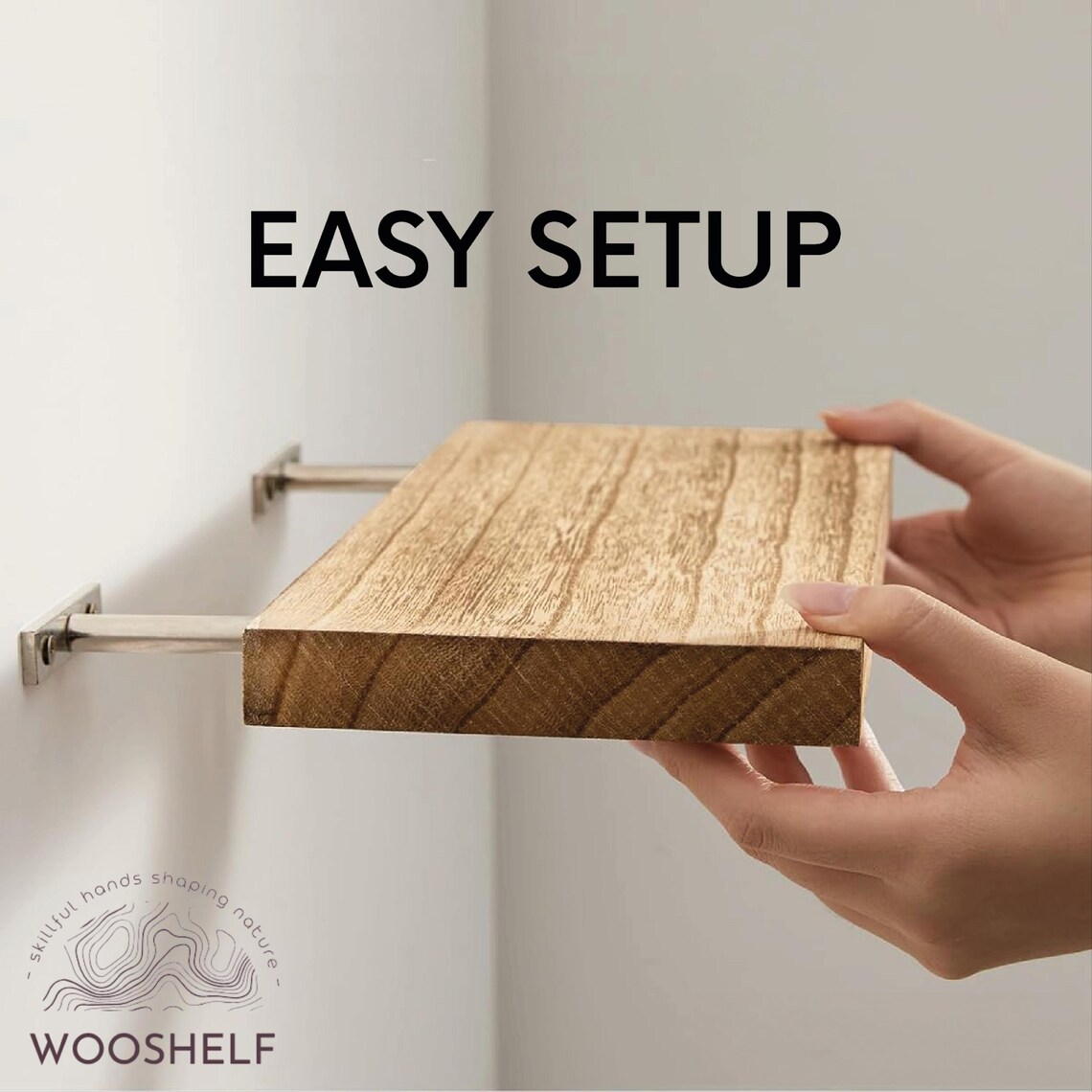 Set of 2 Accent Floating Shelves, Farmhouse Custom Kitchen Shelves ...