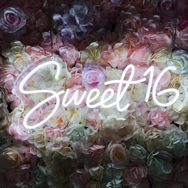 Red Sweet 16 Neon Signs - Etsy