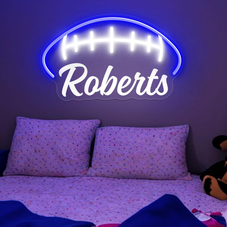 Custom LED Neon Sign | Football Neon Signs | Personalized Gifts for Him ...