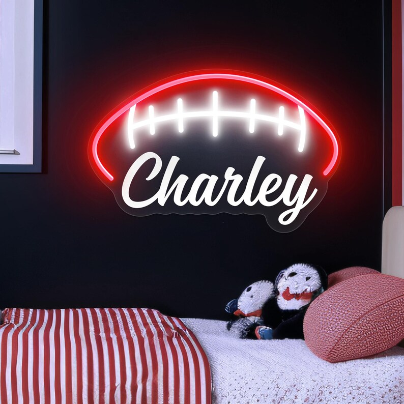 Custom LED Neon Sign | Football Neon Signs | Personalized Gifts for Him ...