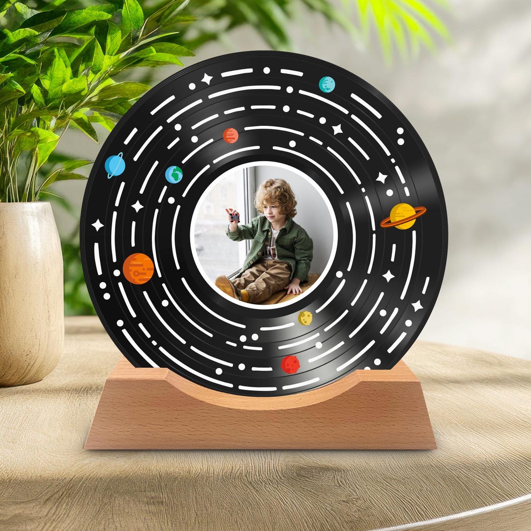 Space Photo Frame, Kids' Room Decor, Personalized Photo Frame Gift ...