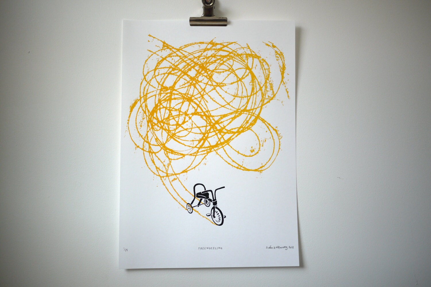 Original Wall Art Vintage Screenprint Nostalgic Trike Print - Etsy