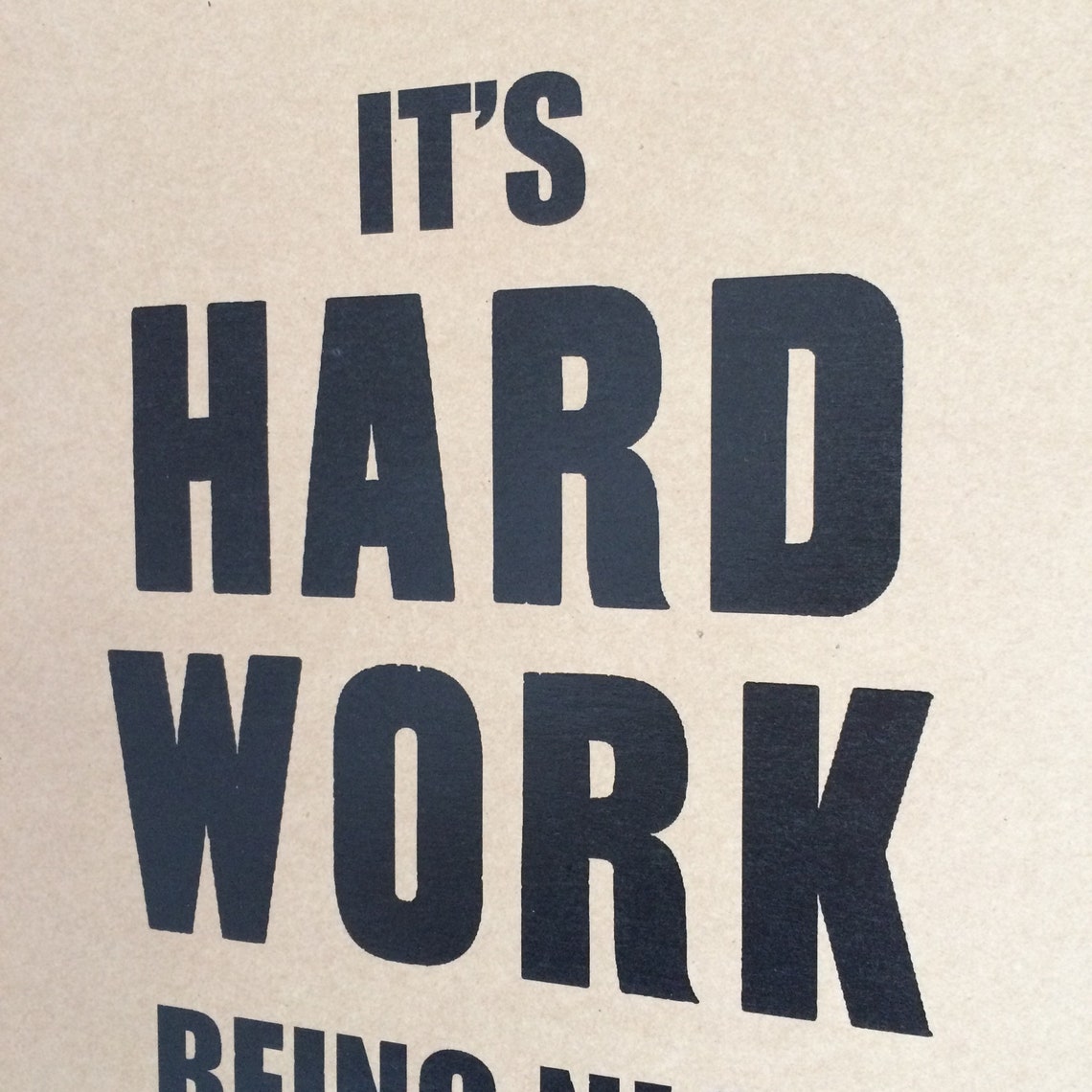 It's Hard Work Being Nice to People A3 Typographical Art - Etsy