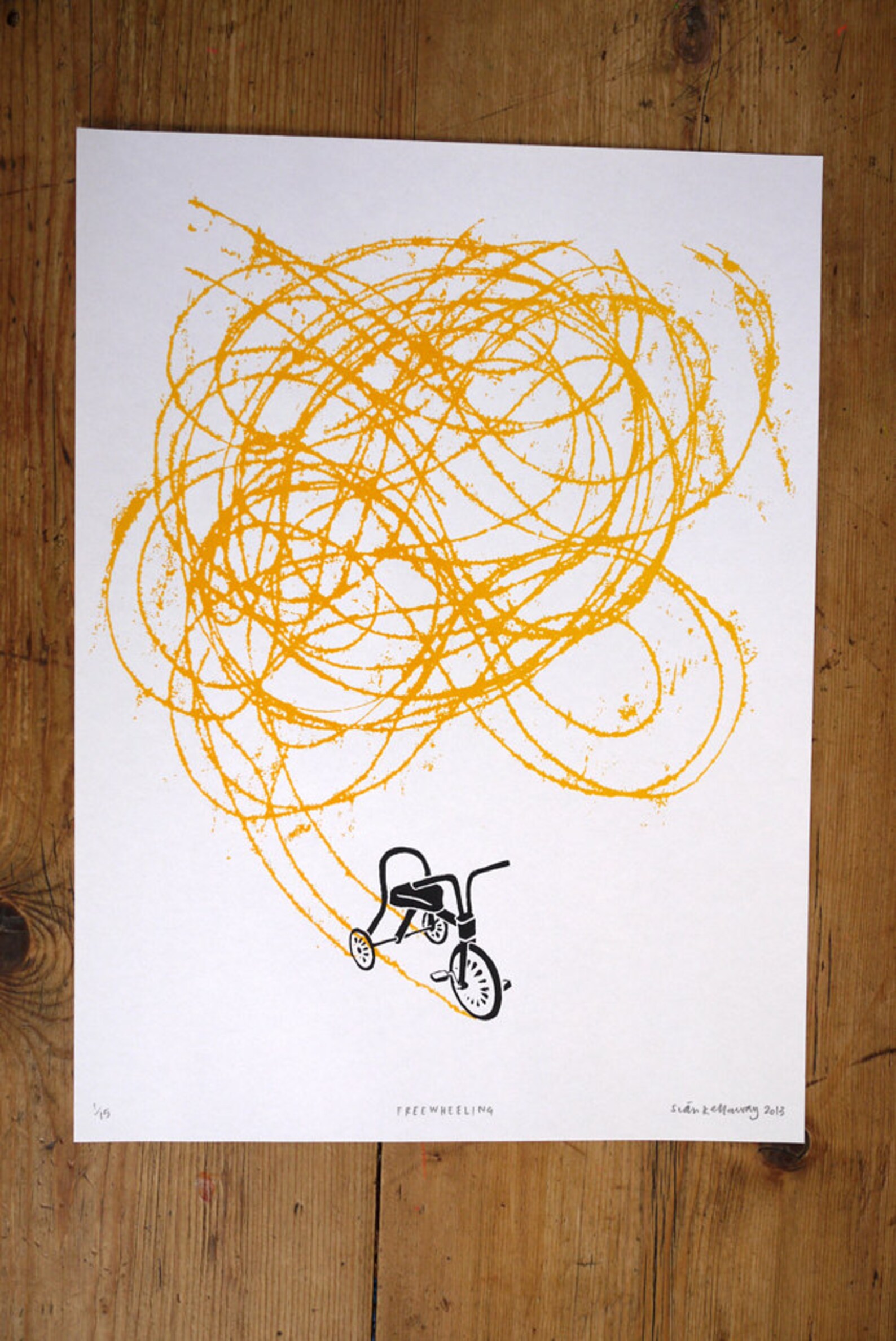 Original Wall Art Vintage Screenprint Nostalgic Trike Print - Etsy