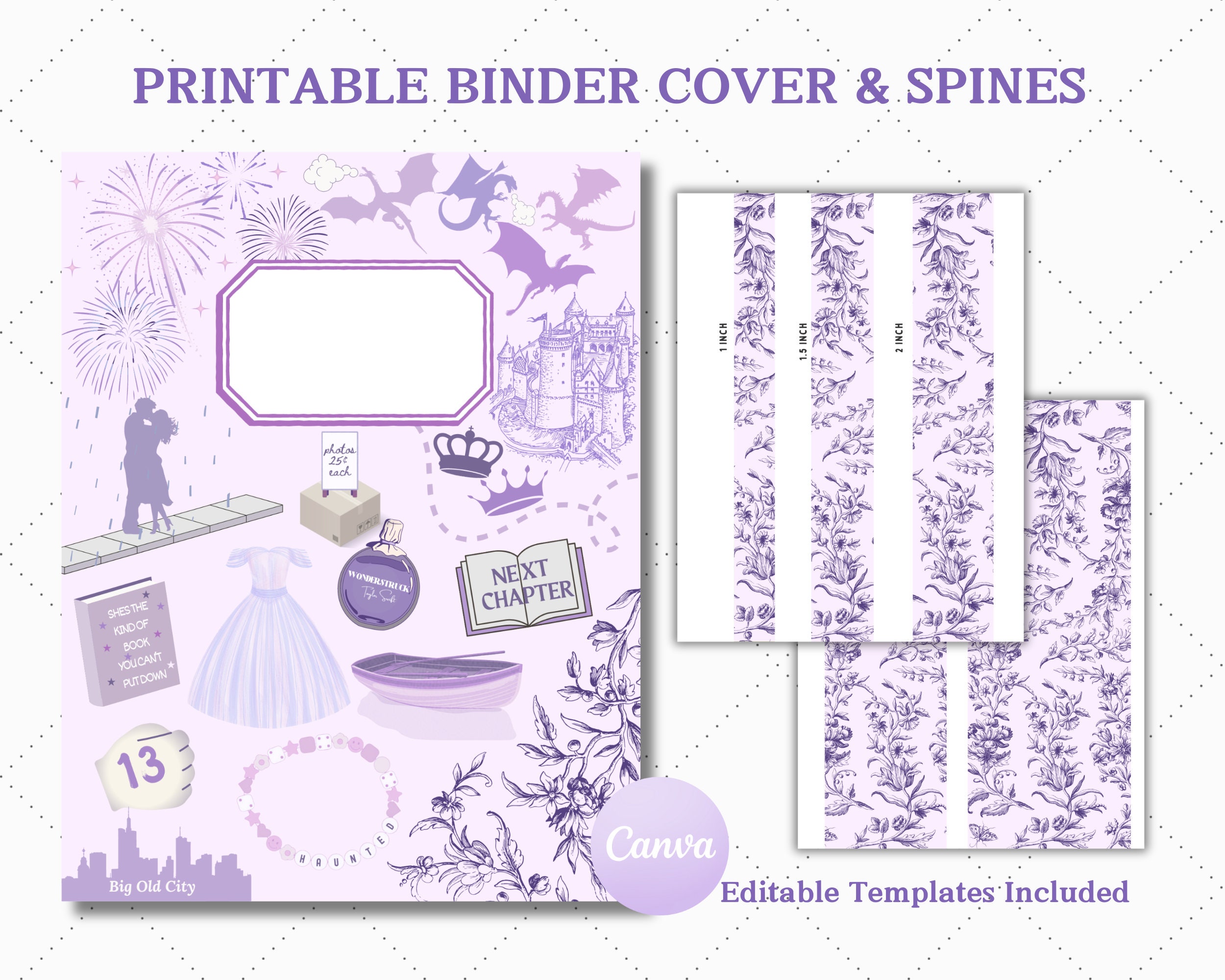 Taylor Binder Cover | Printable Binder Cover | Editable Binder Cover ...