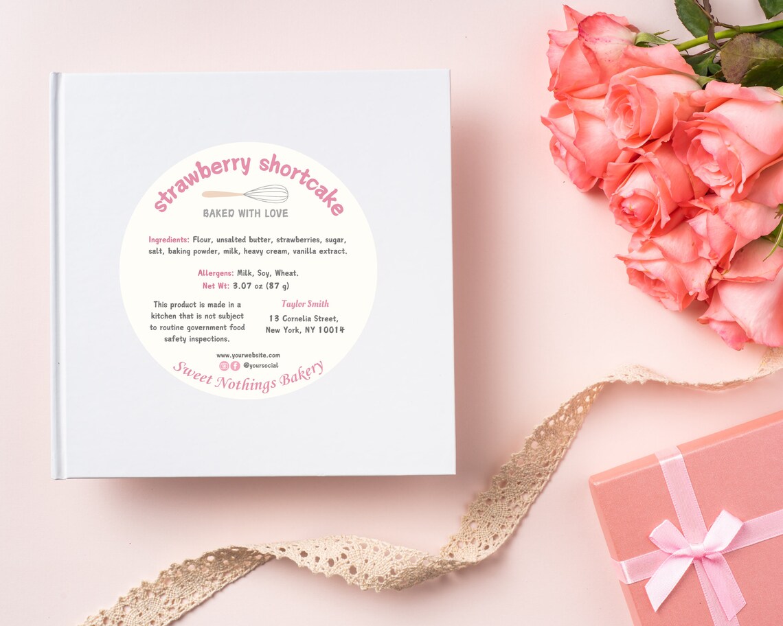 Cottage Food Label | Editable Cottage Law Label Template | Ingredient ...