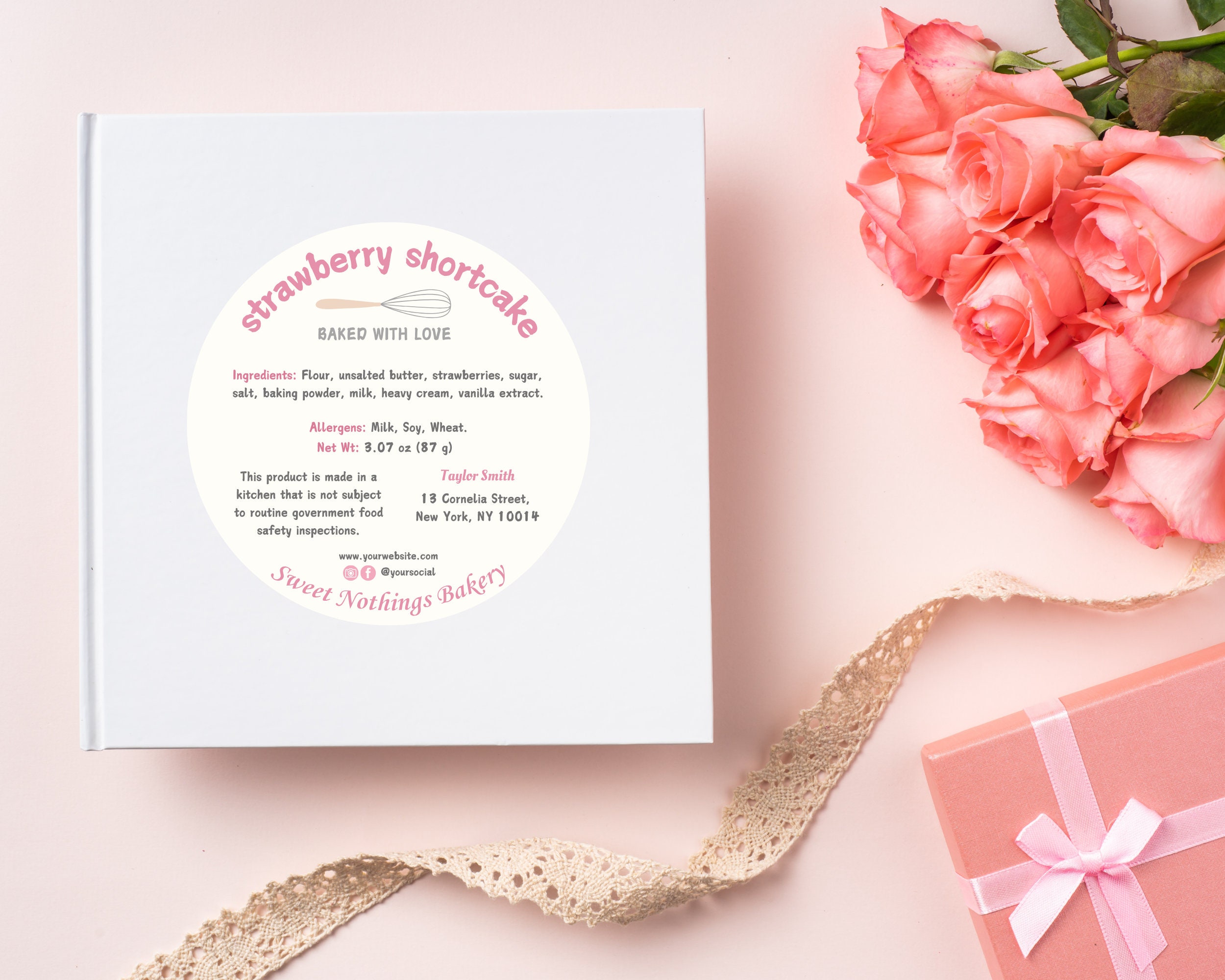 Cottage Food Label | Editable Cottage Law Label Template | Ingredient ...