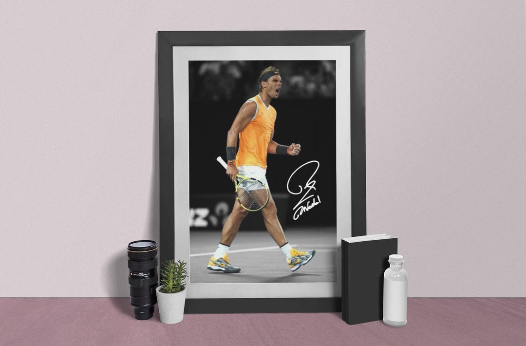 Rafael Nadal Signature Tennis Poster Australian Open 2019 - Etsy