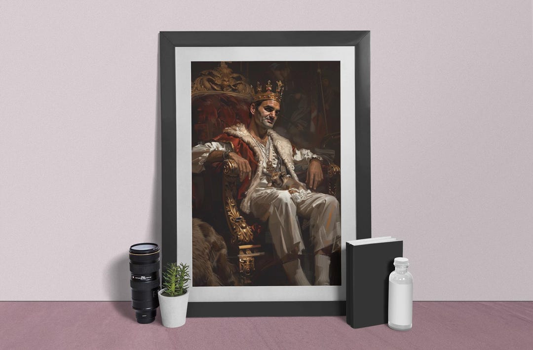 King Roger Federer GOAT Poster I Tennis - Etsy