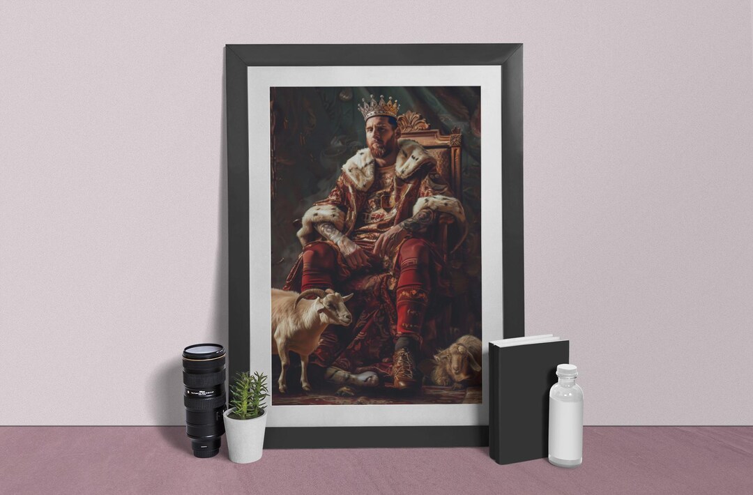 King Lionel Messi GOAT Poster I Football/soccer - Etsy
