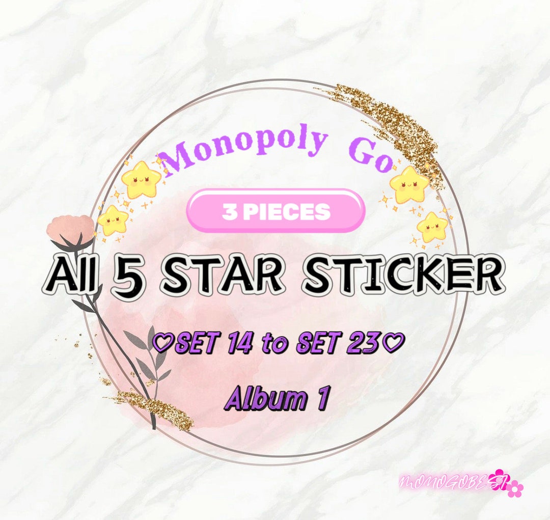 Monopolygo 5 Star Stickerfast SEND - Etsy