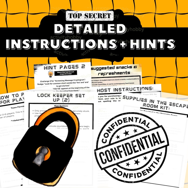 Pop Culture Escape Room Kit | Printable Family Game Night (PDF) - Etsy