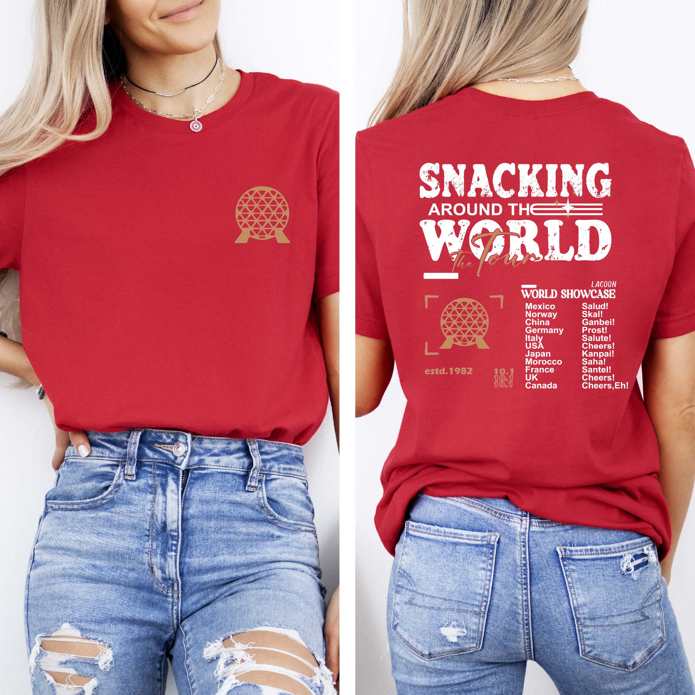 Snacking Around the World Shirt, Disney Snacks Shirt, Magic Kingdom ...