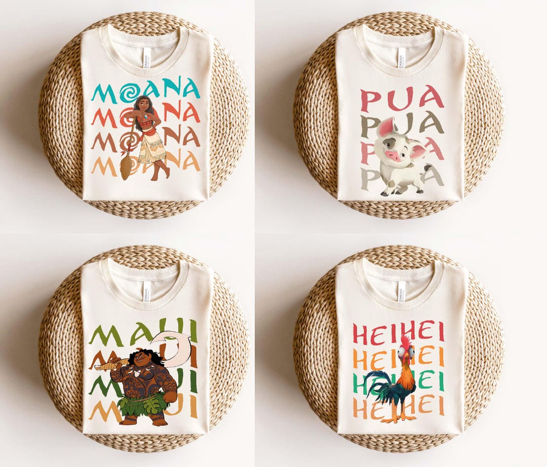 Comfort Colors® Disney Moana Hei Hei Pua Maui Matching Shirt, Princess ...