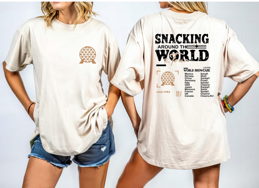 Snacking Around the World Shirt, Disney Snacks Shirt, Magic Kingdom ...