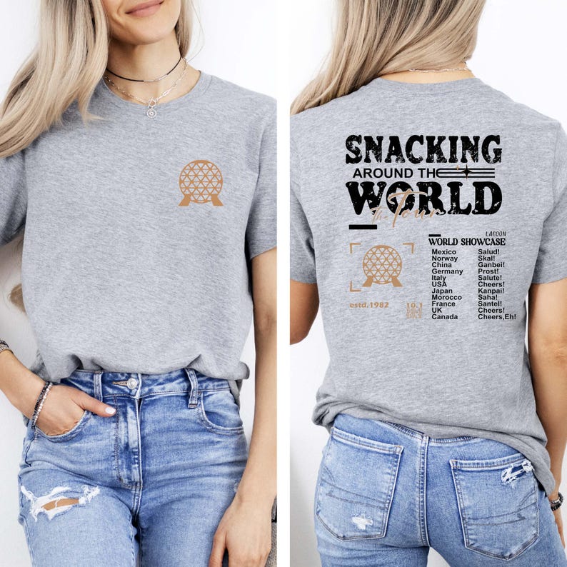 Snacking Around the World Shirt, Disney Snacks Shirt, Magic Kingdom ...