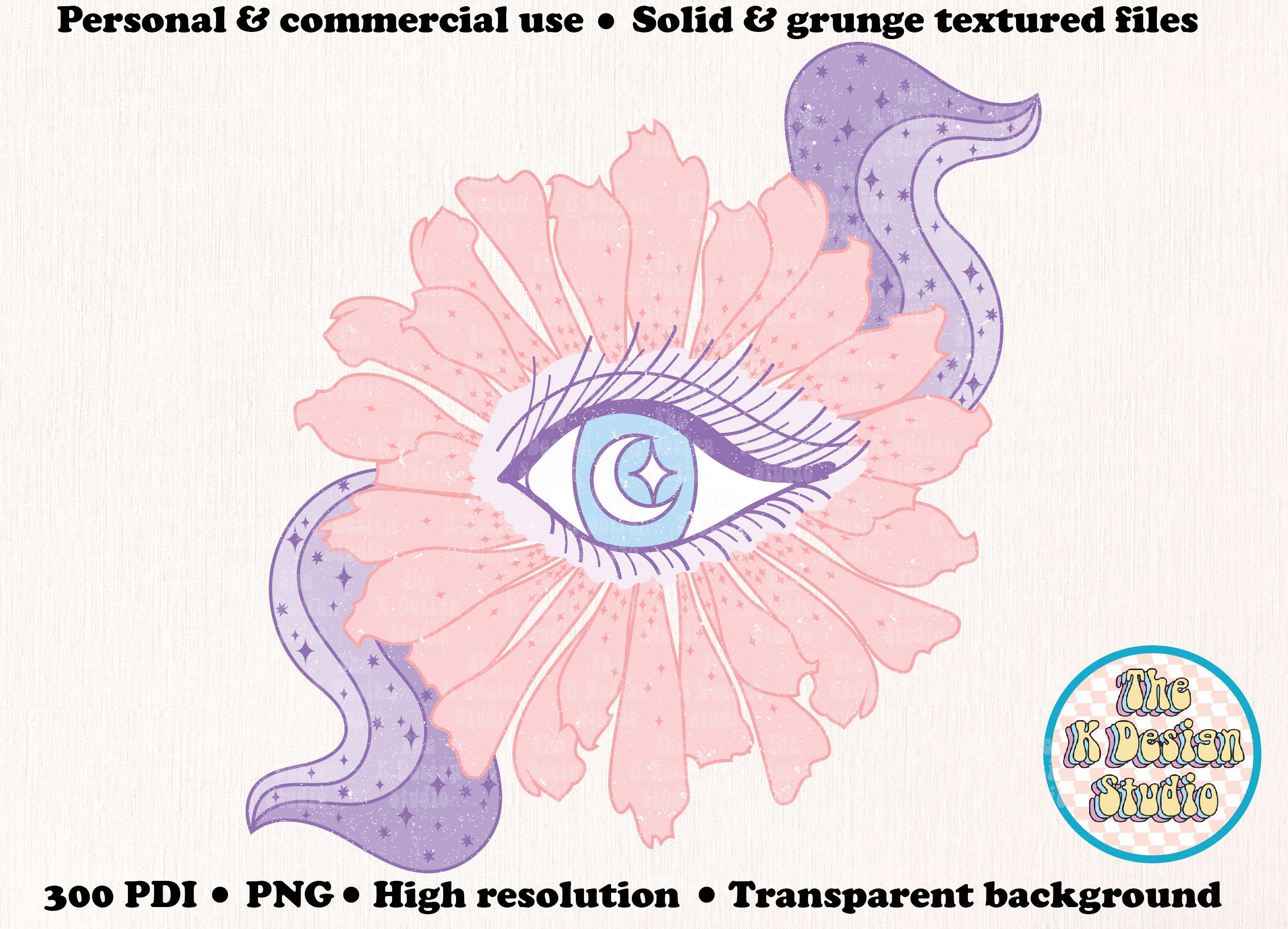 Celestial Eye Png, Eye Png, Retro Style PNG, Digital Download, Flower ...