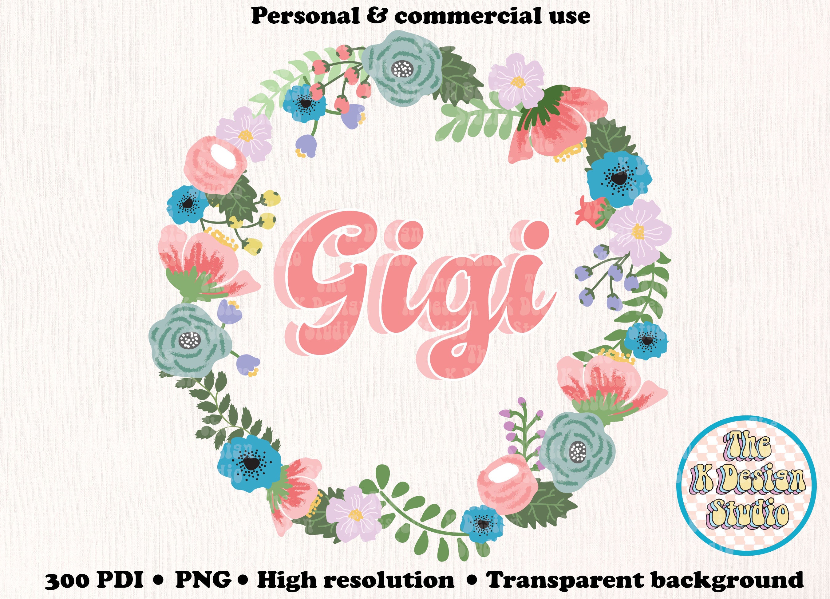 Gigi PNG, Floral Gigi Png, Floral Gigi Design, Digital Download, Shirt ...